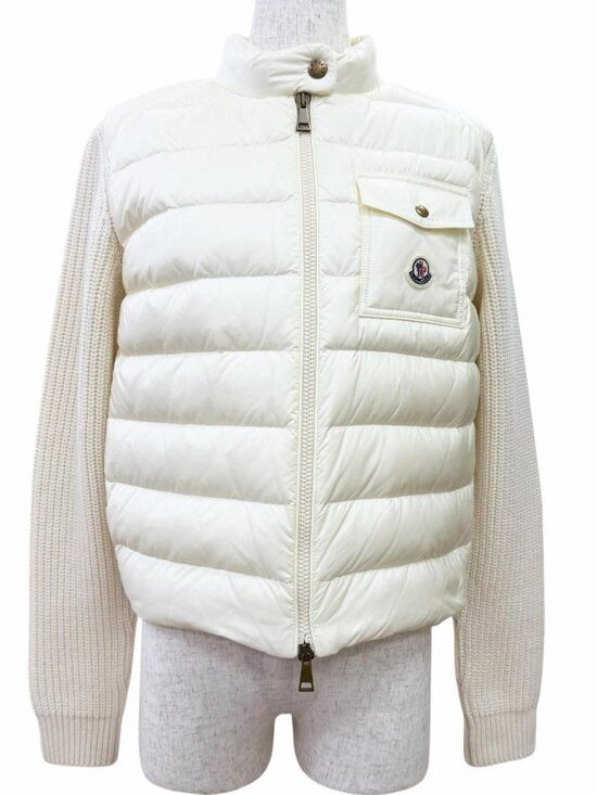 Moncler | Jackets & Coats | Moncler Cardigan Tricot Cashmere Blend Logo ...